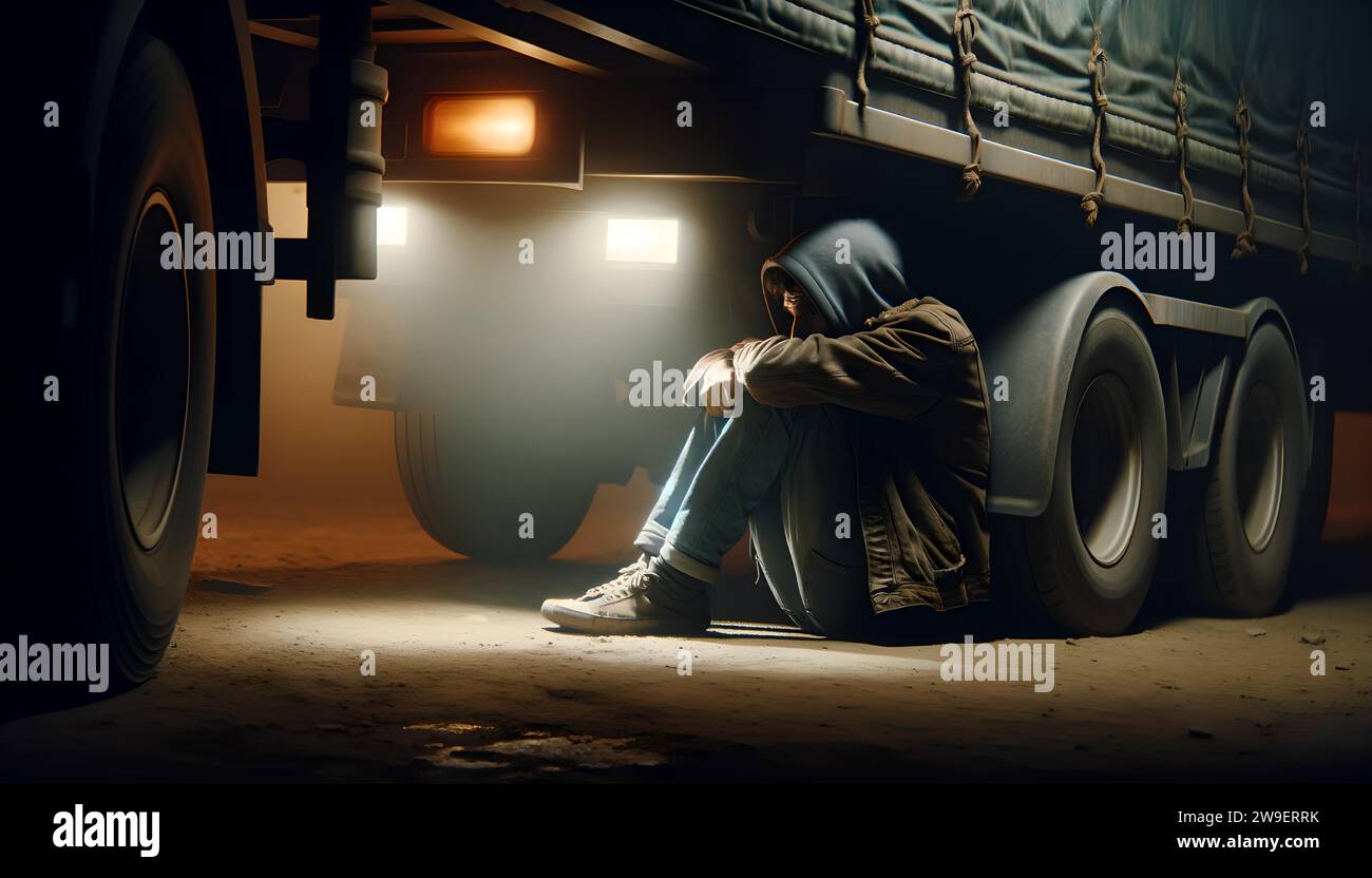 migrant hidden under a truck. Tense yet empathetic portrayal of a ...