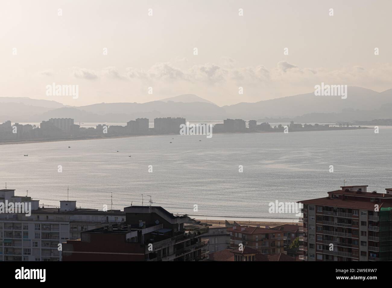 Laredo, Spain. Views of the Playa de la Salve, longest beach in ...
