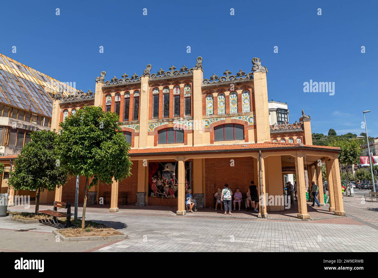 Blue bricks and tiles hi-res stock photography and images - Alamy