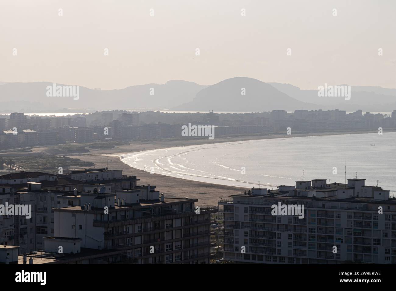 Laredo, Spain. Views of the Playa de la Salve, longest beach in ...