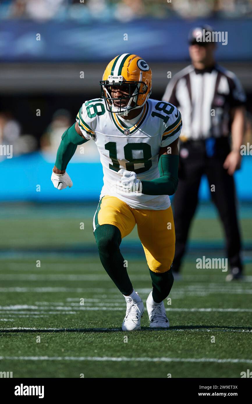 Green Bay Packers wide receiver Malik Heath (18) runs a route during an ...