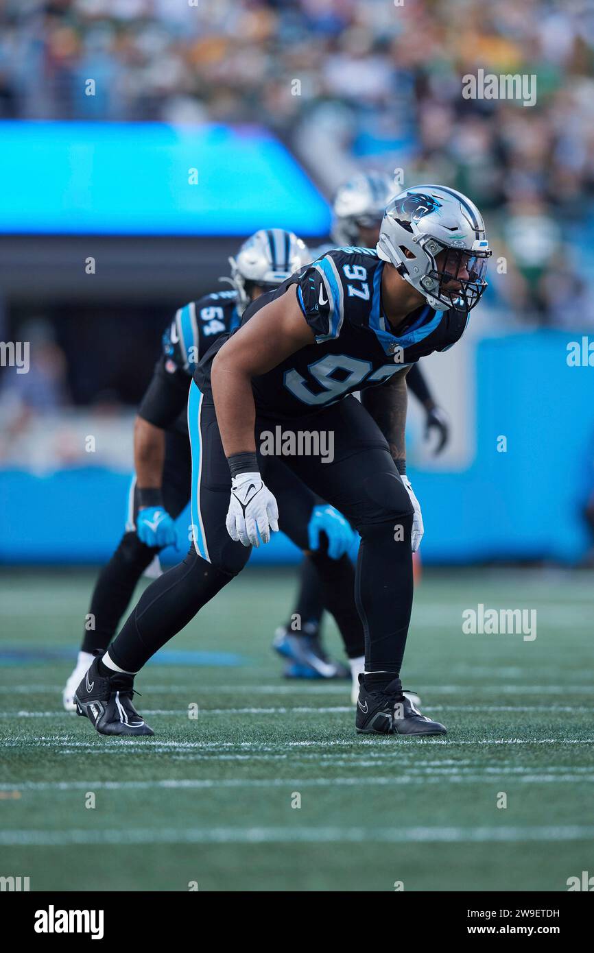 Carolina Panthers linebacker Yetur Gross-Matos (97) lines up on defense ...