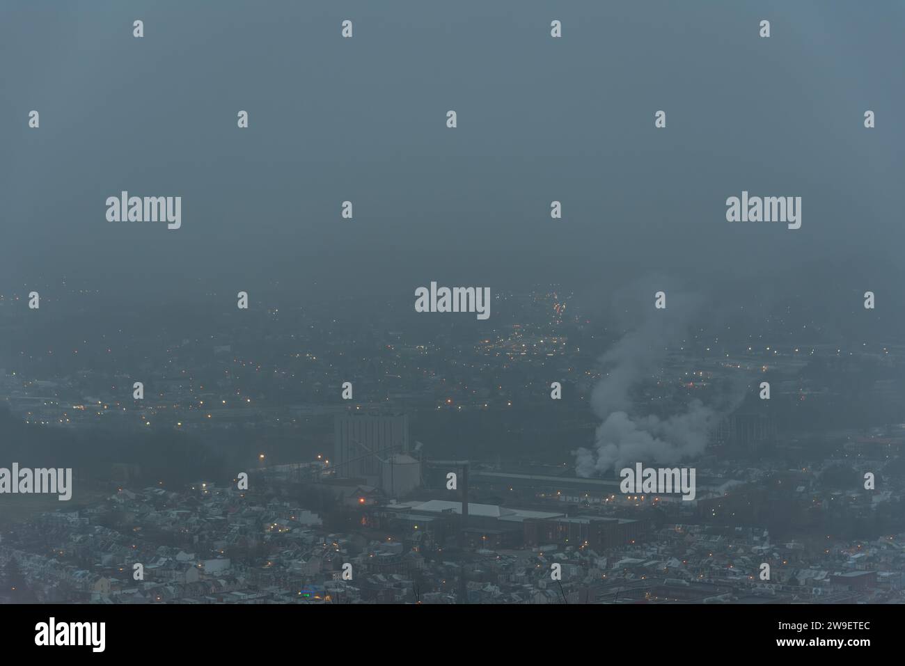 The City of Reading Pennsylvania from Skyline Drive, Pennsylvania USA ...