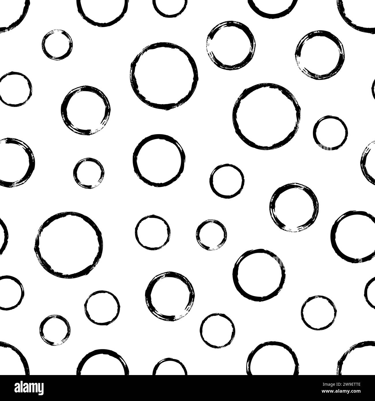 Watercolor circles seamless background Black and White Stock Photos ...