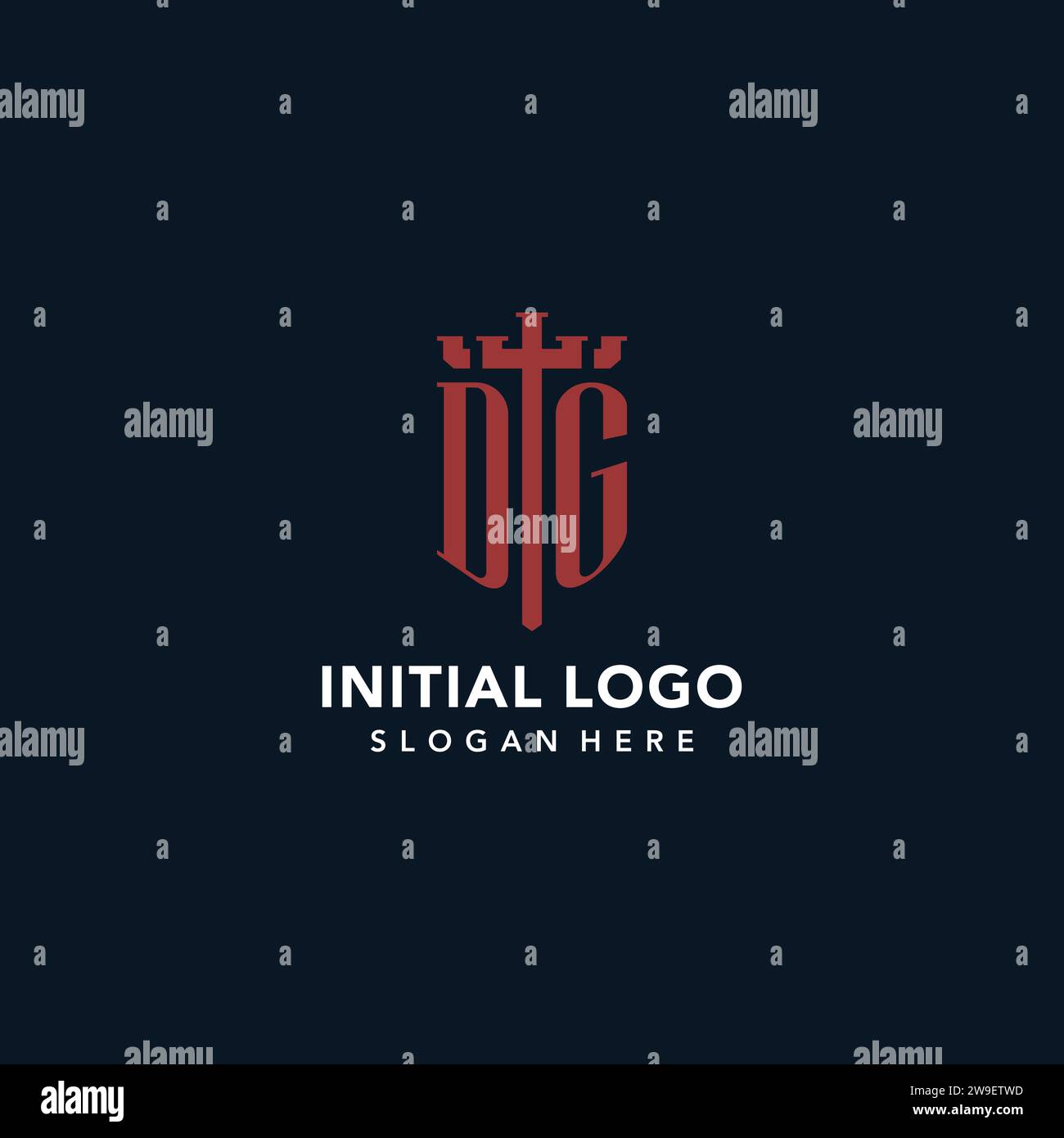 DG initial monogram logos with sword and shield shape design ideas ... DG initial monogram logos with sword and shield shape design ideas ...
