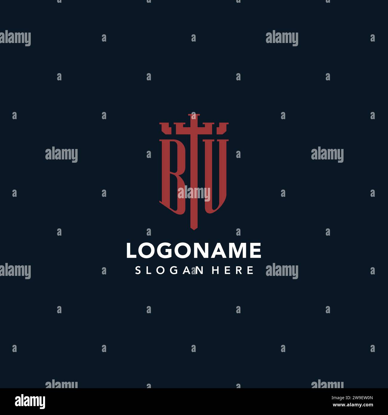 BU initial monogram logos with sword and shield shape design ideas ... BU initial monogram logos with sword and shield shape design ideas ...