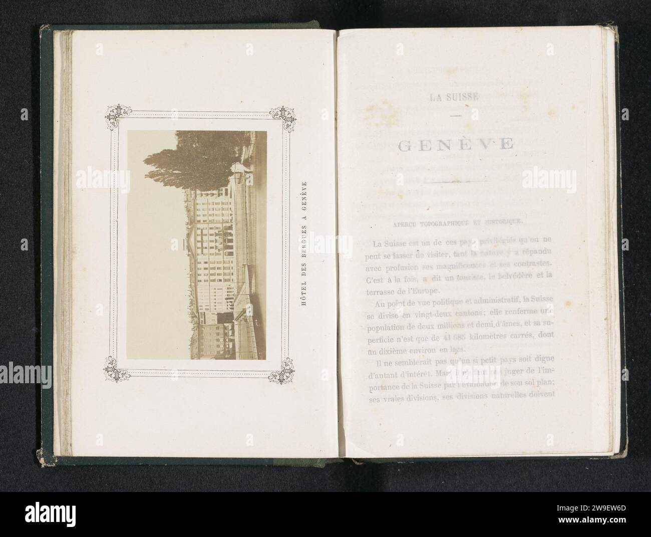 View of the Hôtel des Bergues in Geneva, Anonymous, c. 1853 - In or ...