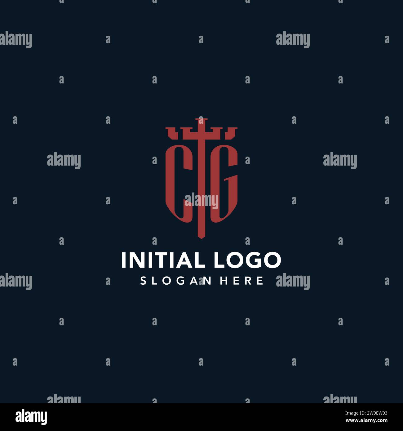 CG initial monogram logos with sword and shield shape design ideas ... CG initial monogram logos with sword and shield shape design ideas ...