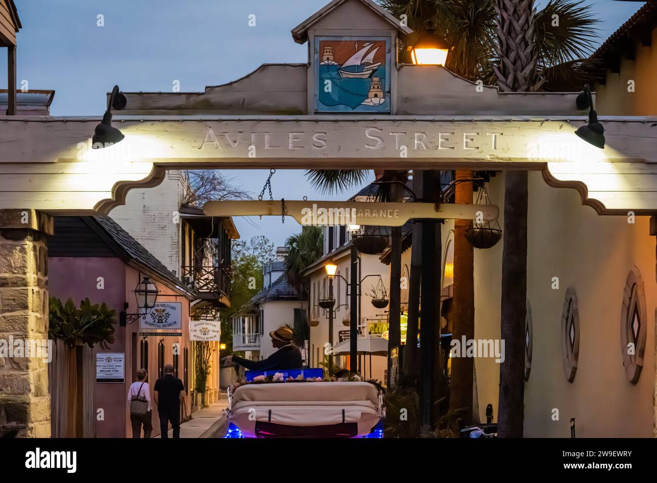 Aviles Street in St. Augustine, Florida's Historic District is the ...