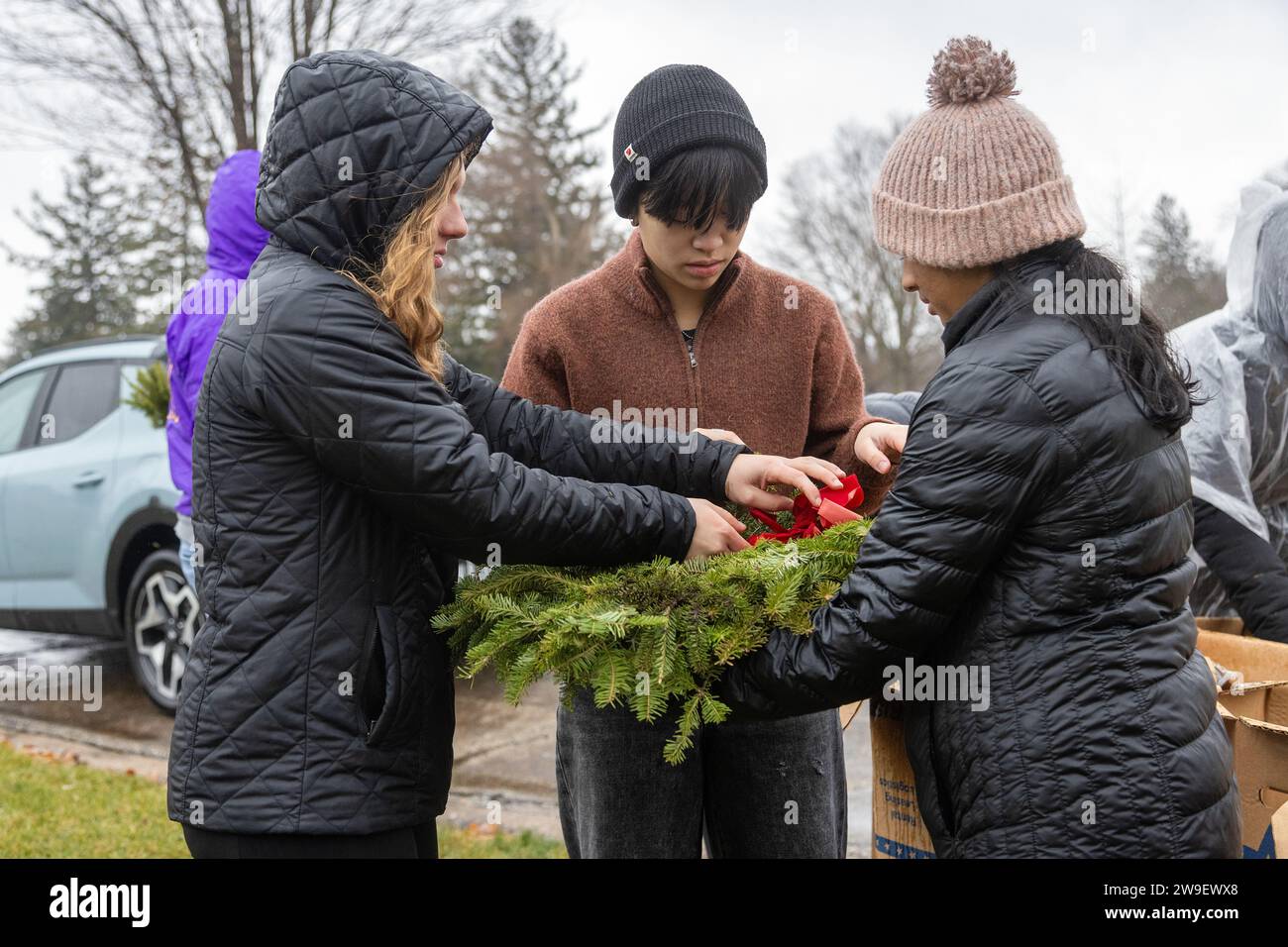 The Wreaths Across America Ceremony at Aspen Grove Cemetery in ...