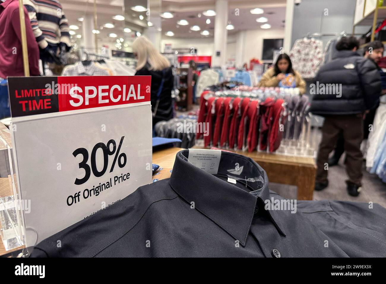 A special sale sign is displayed at a retail store in Schaumburg, Ill ...