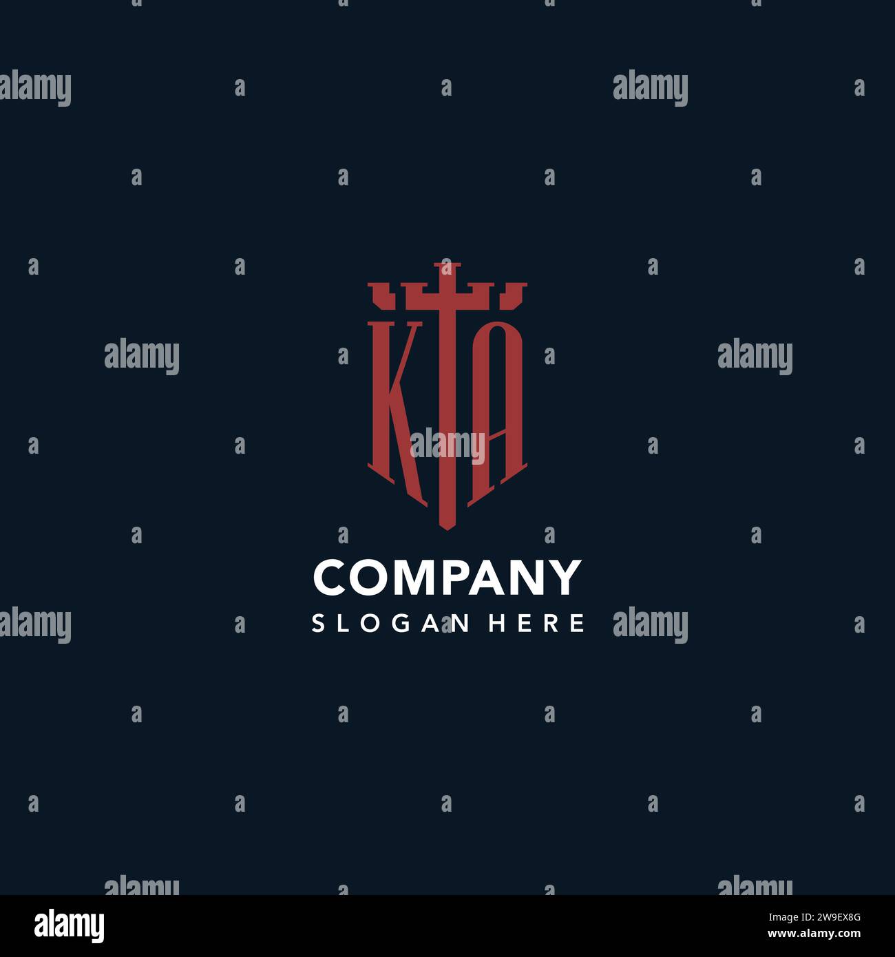 KA initial monogram logos with sword and shield shape design ideas ... KA initial monogram logos with sword and shield shape design ideas ...