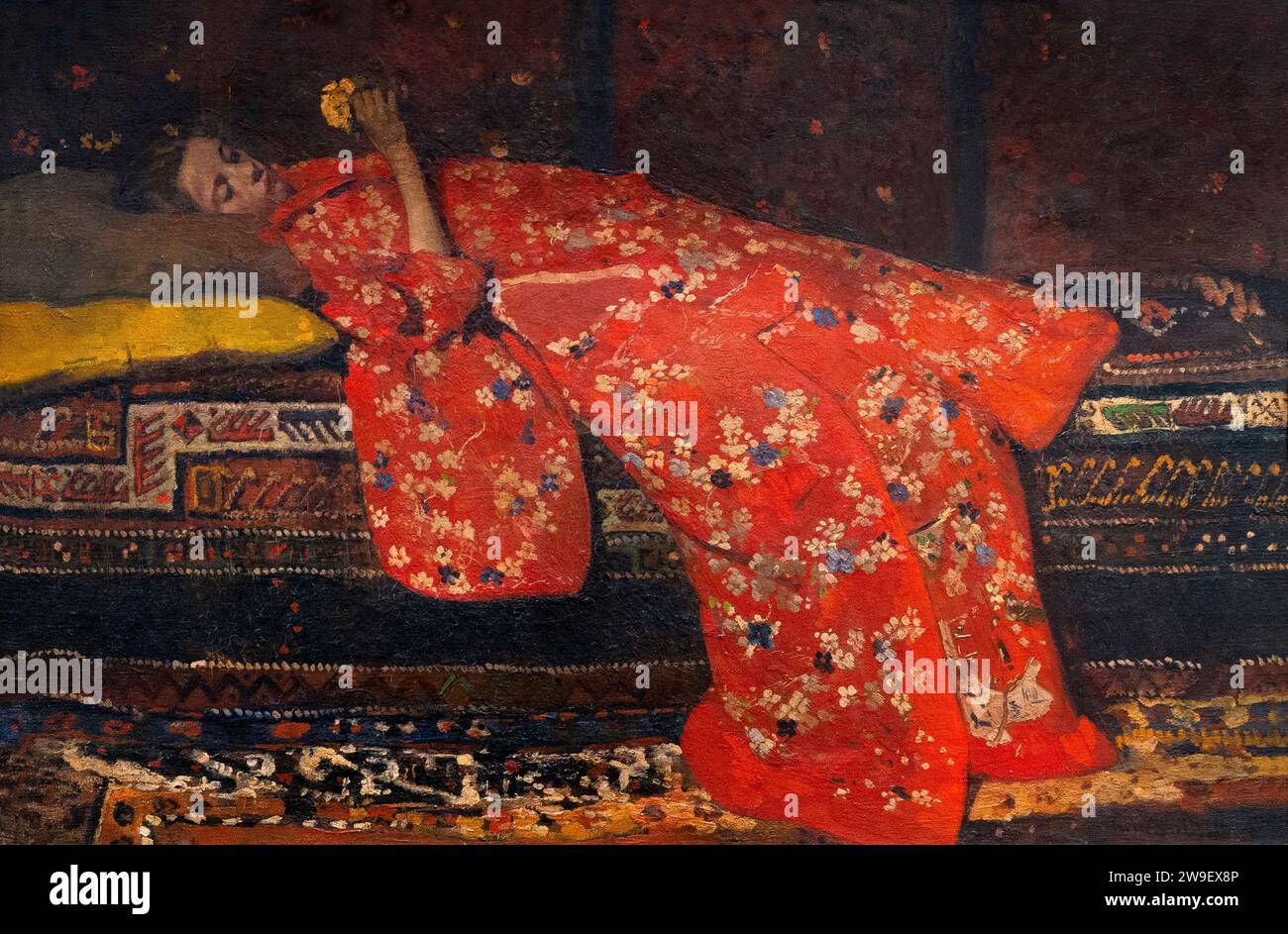 The Red Kimono, Le Kimono rouge, George Hendrick Breitner, 1893 Stock ...