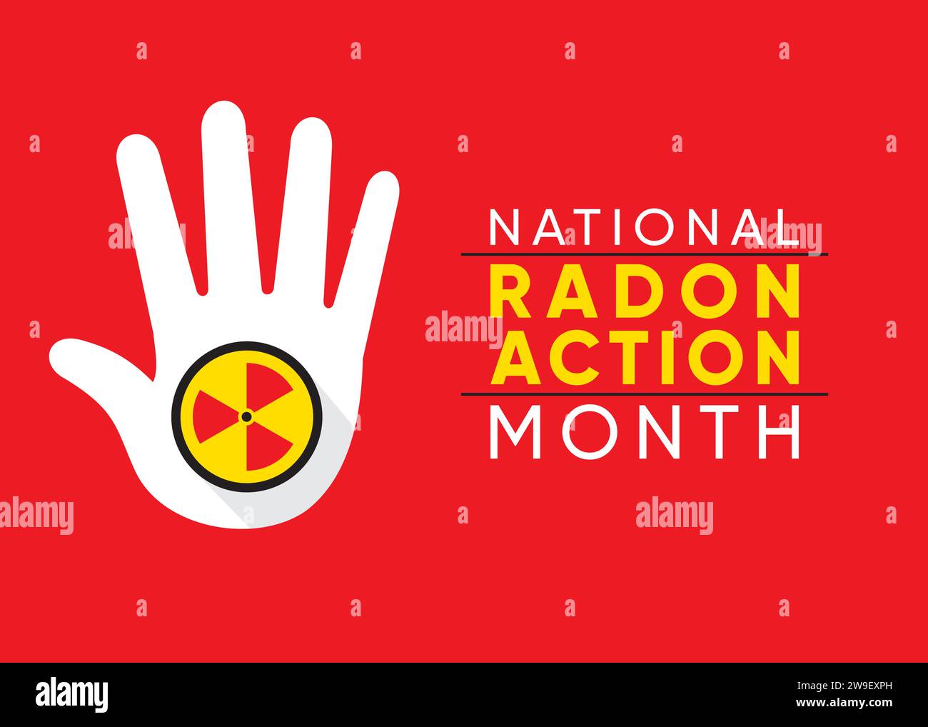 January is Radon Awareness Month banner, placard, card, and poster ...