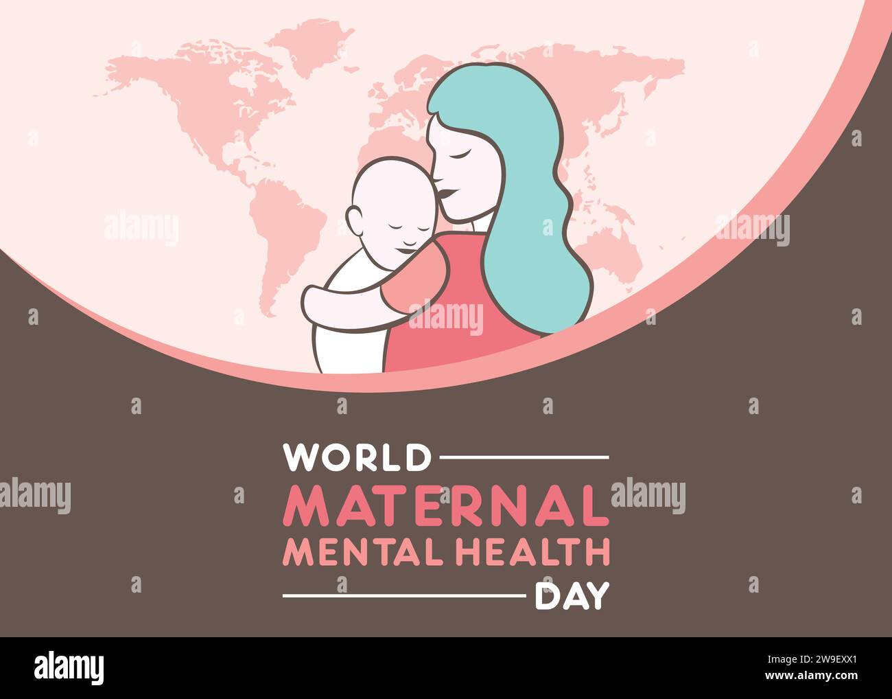 World maternal mental health day. Health awareness day concept for ...