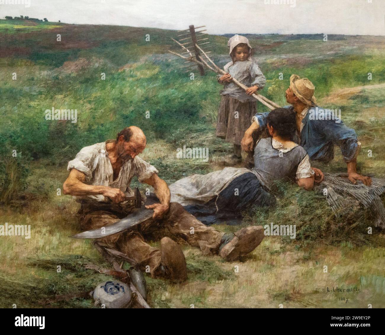 Haymaking, Leon-Augustin Lhermitte, 1887 Stock Photo - Alamy