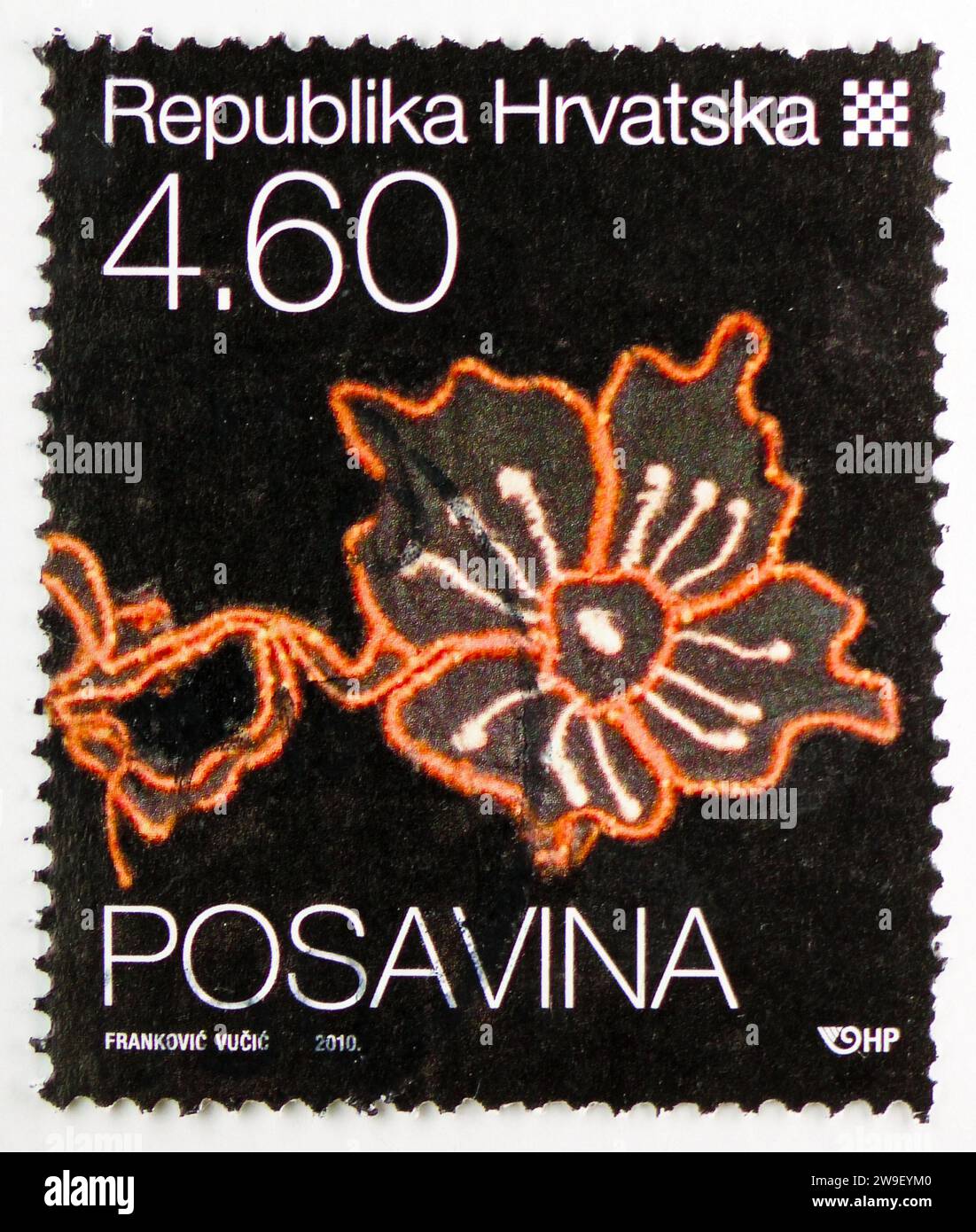 MOSCOW, RUSSIA - DECEMBER 17, 2023: Postage stamp printed in Croatia ...