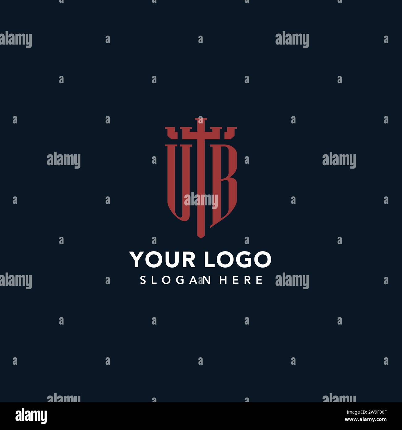 UB initial monogram logos with sword and shield shape design ideas ... UB initial monogram logos with sword and shield shape design ideas ...