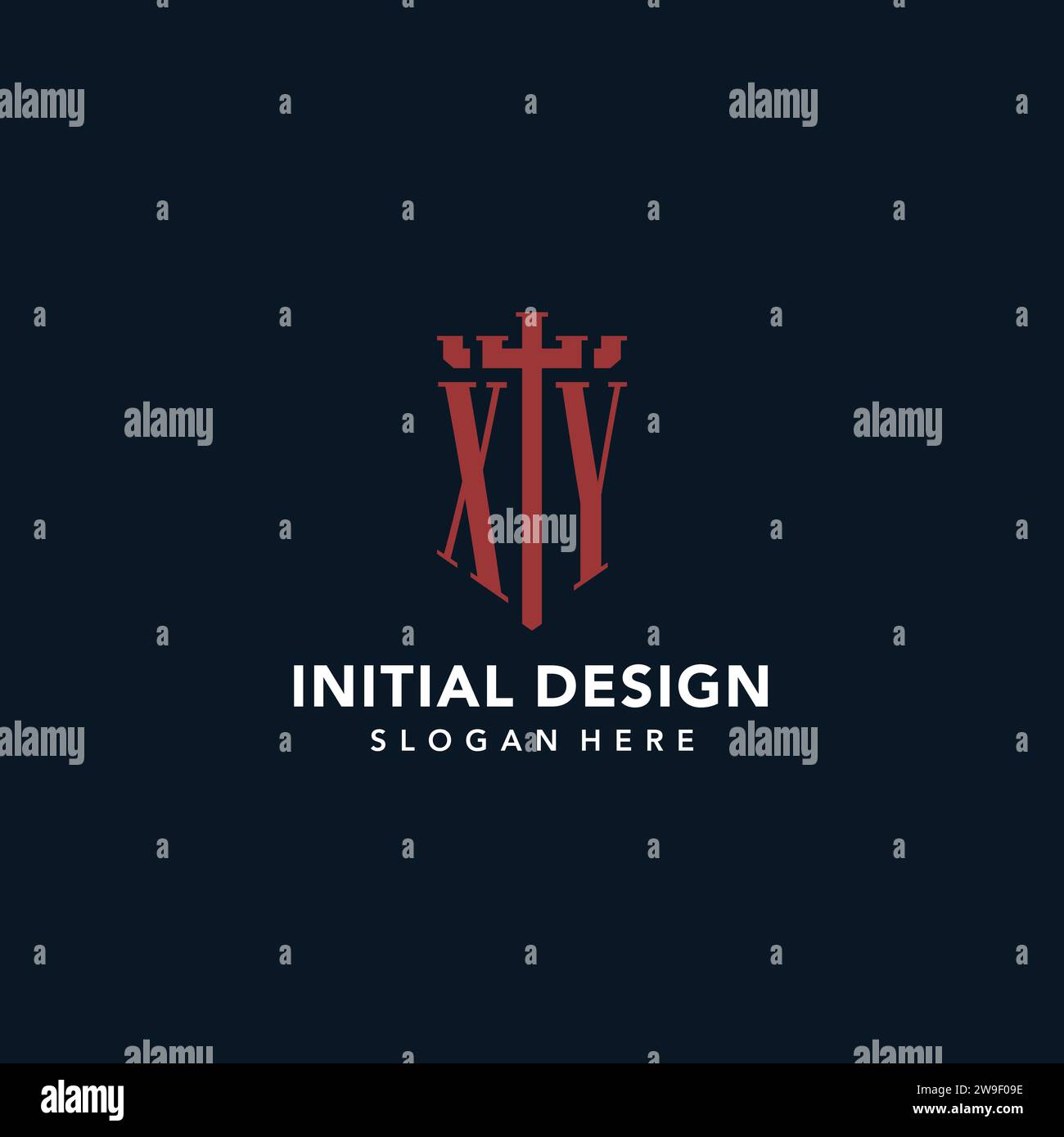 XY initial monogram logos with sword and shield shape design ideas Stock Vector Image & Art - Alamy