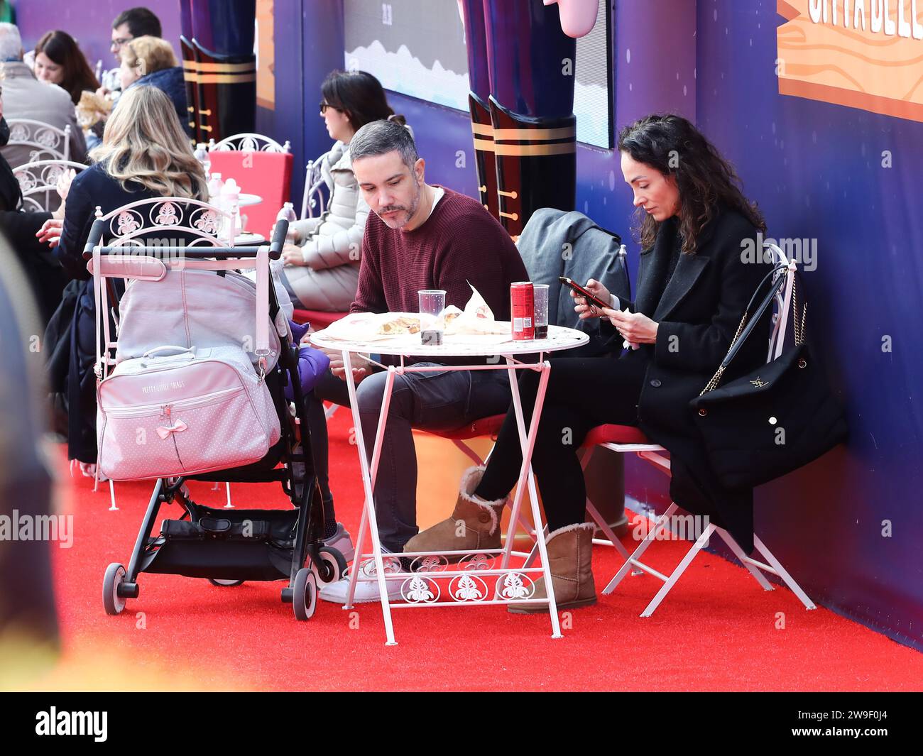 Rome, Italy. 27th Dec, 2023. Rome, Antonio Mezzancella with his partner ...