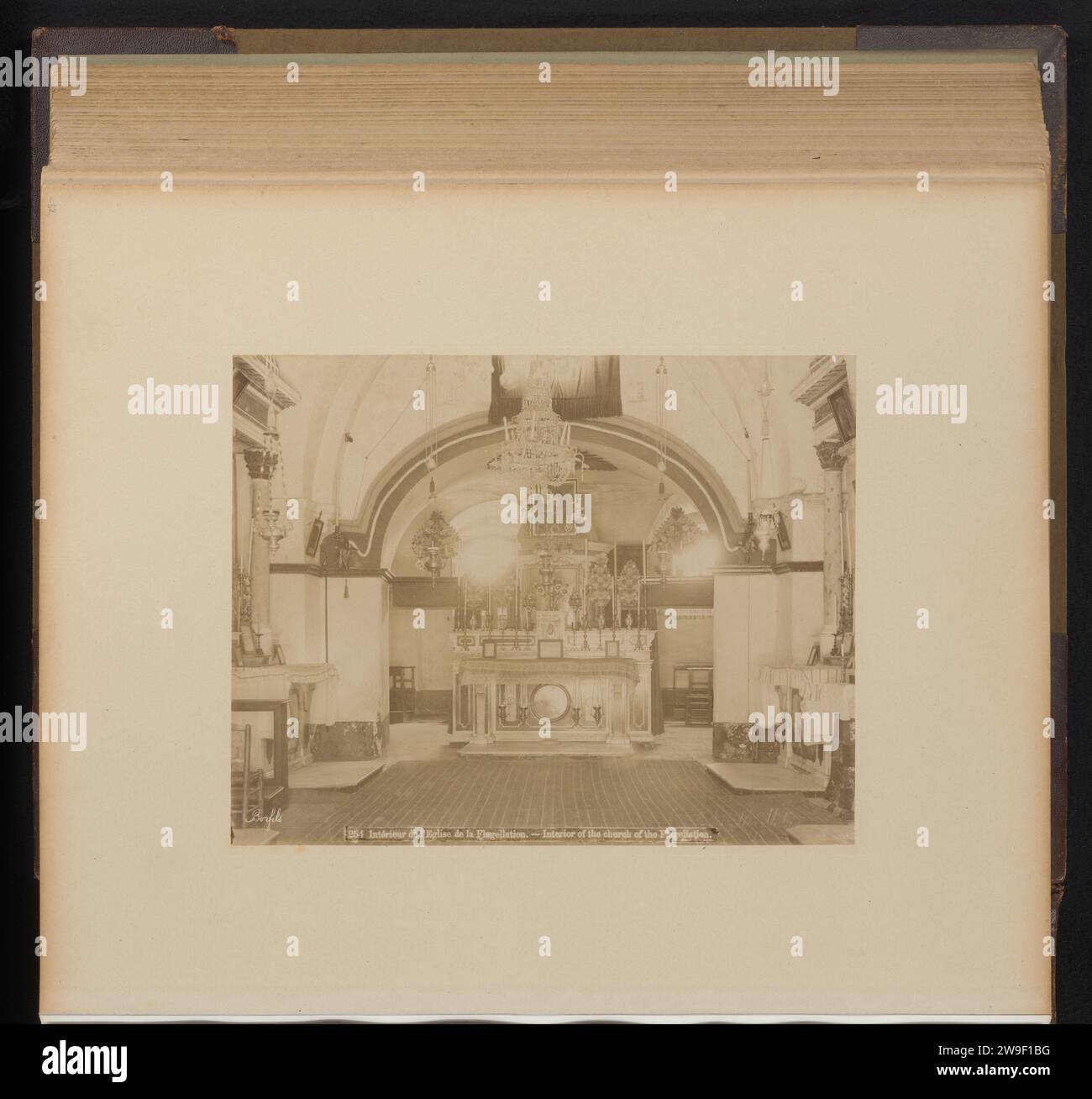 Altar in the church of the scourge in Jerusalem, Félix Bonfils, 1867 ...