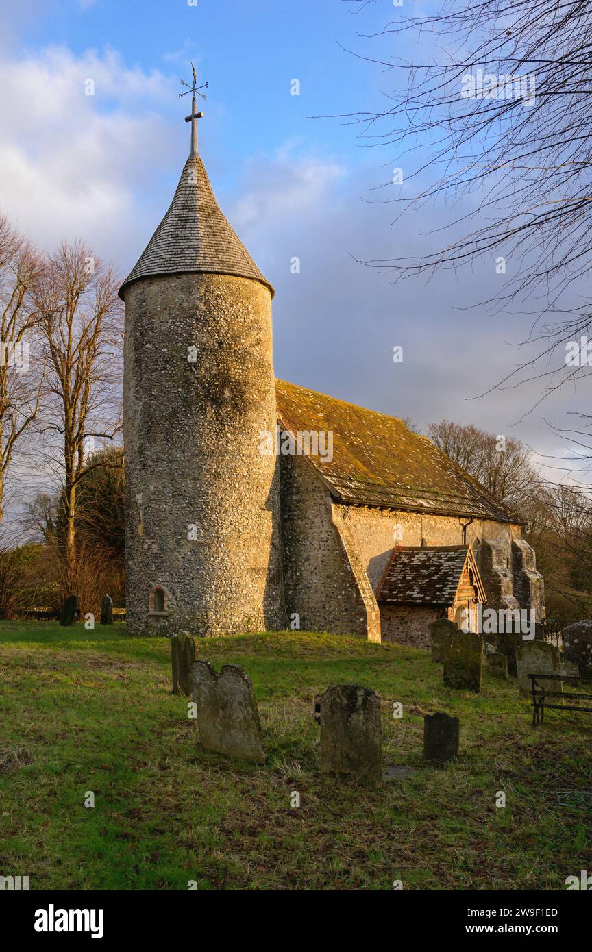 St Peter parish church Southease near Lewes East Sussex England UK ...