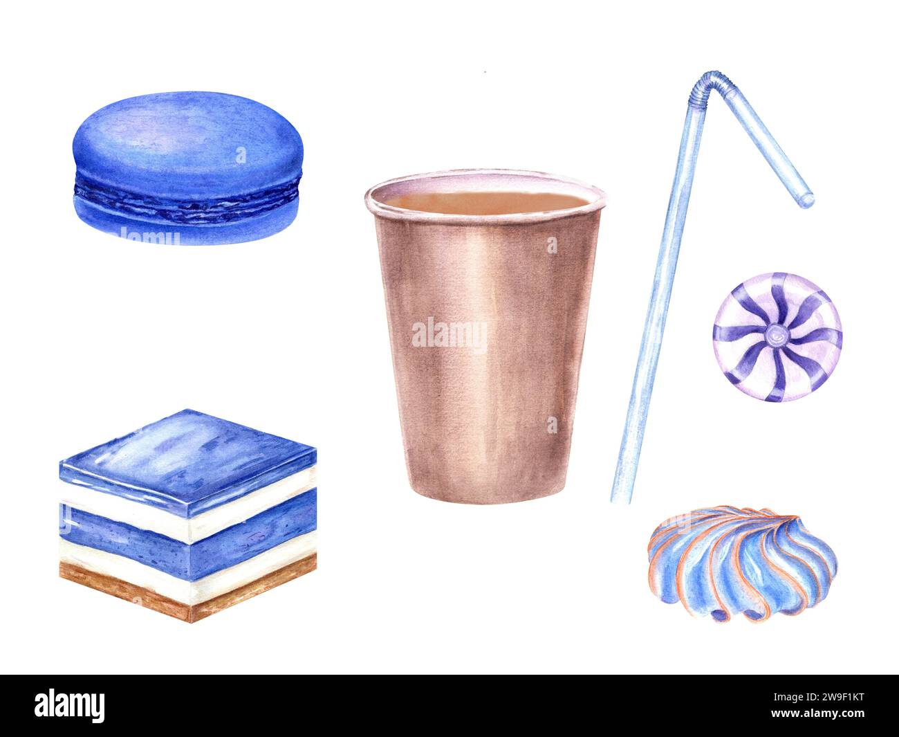 Cup drink straw drawn Cut Out Stock Images & Pictures - Alamy