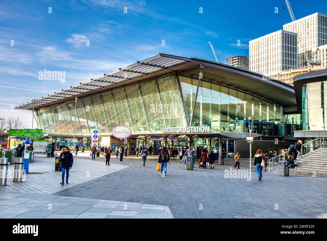 Exterior of Stratford Underground, DRL, Elizabeth Line and Overground ...