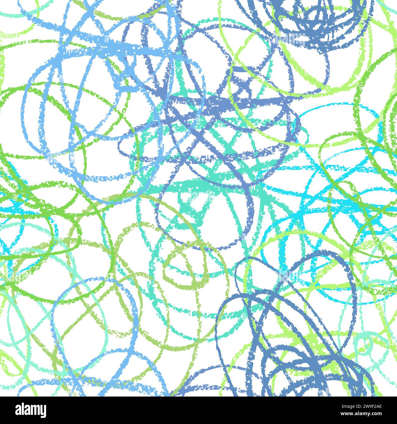 Hand drawn crayon line seamless pattern. Doodle design element. Texture for creative workshops ...