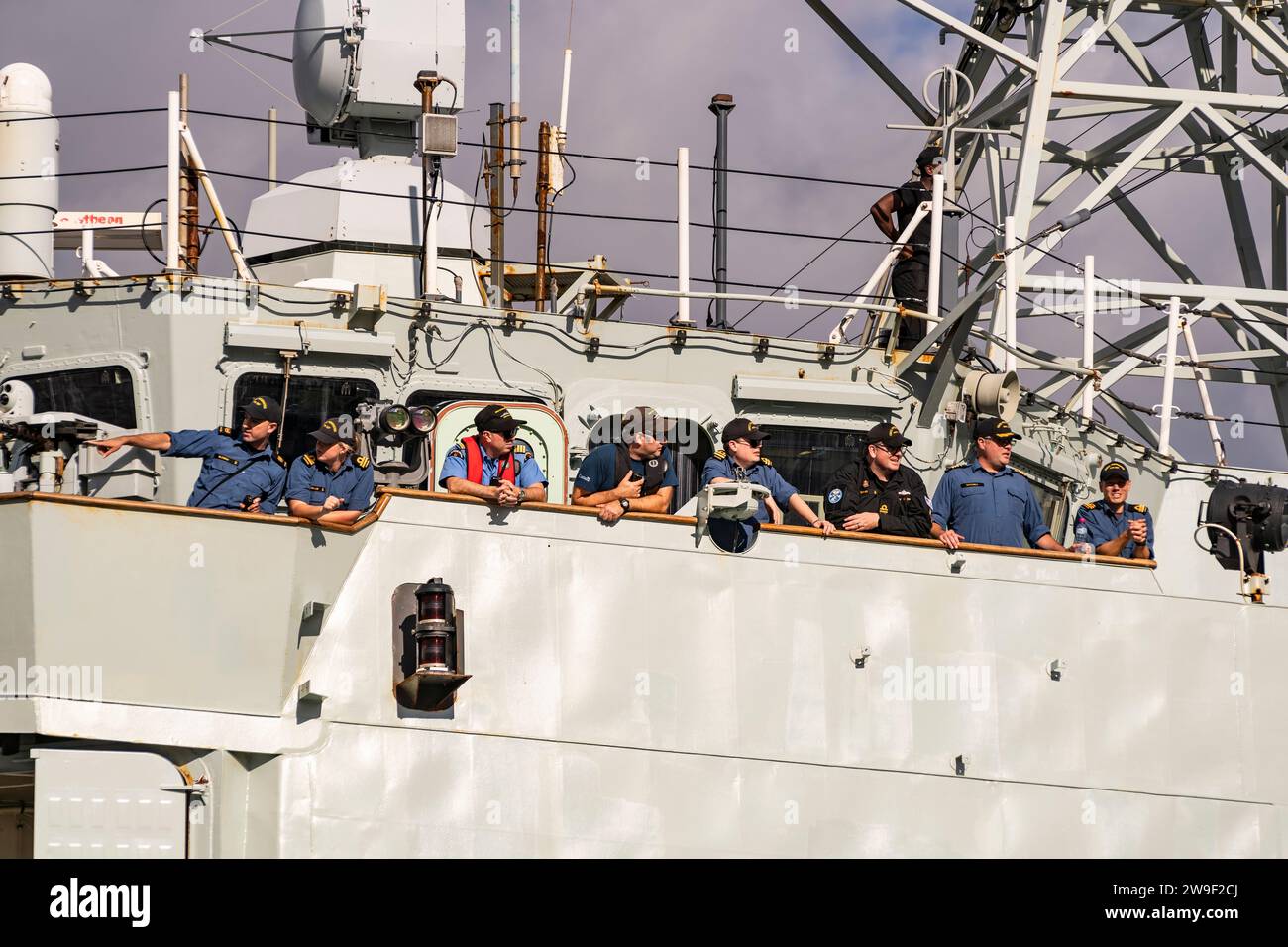Royal Canadian Navy (RCN) frigate HMCS Fredericton returning to Halifax ...