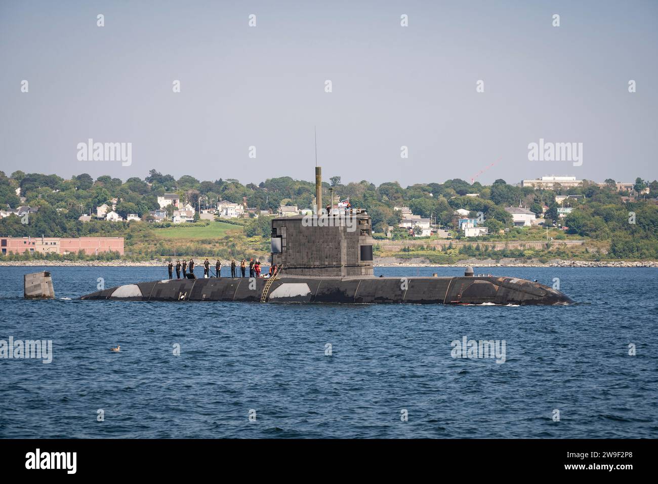RCN Victoria-class submarine HMCS Windsor departing Halifax Harbour ...