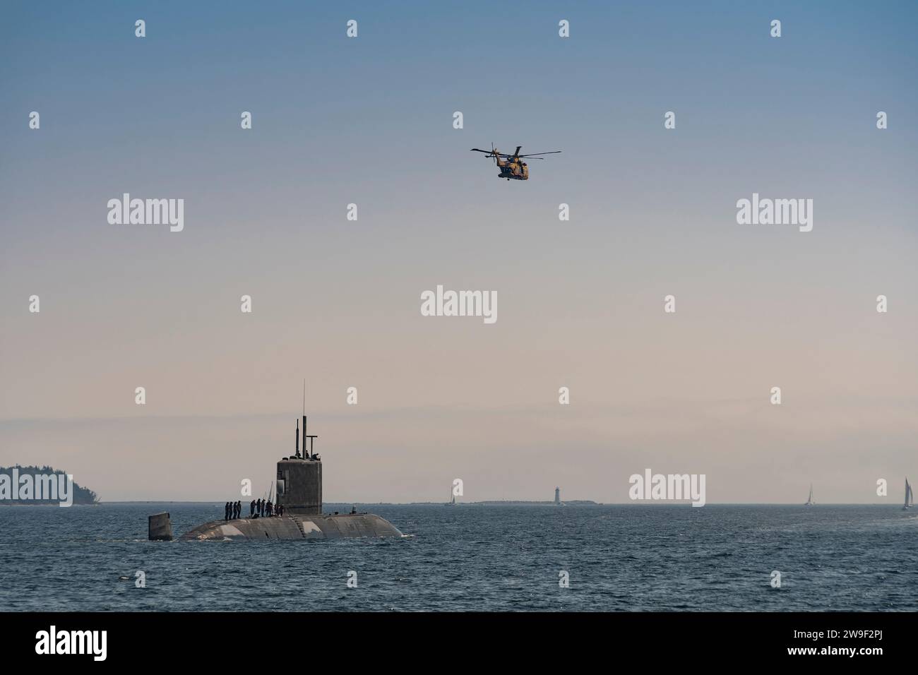 RCN Victoria-class submarine HMCS Windsor departing Halifax Harbour ...