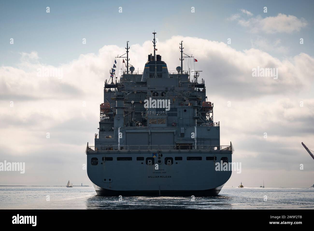United States Naval Ship USNS William McLean underway in Halifax ...
