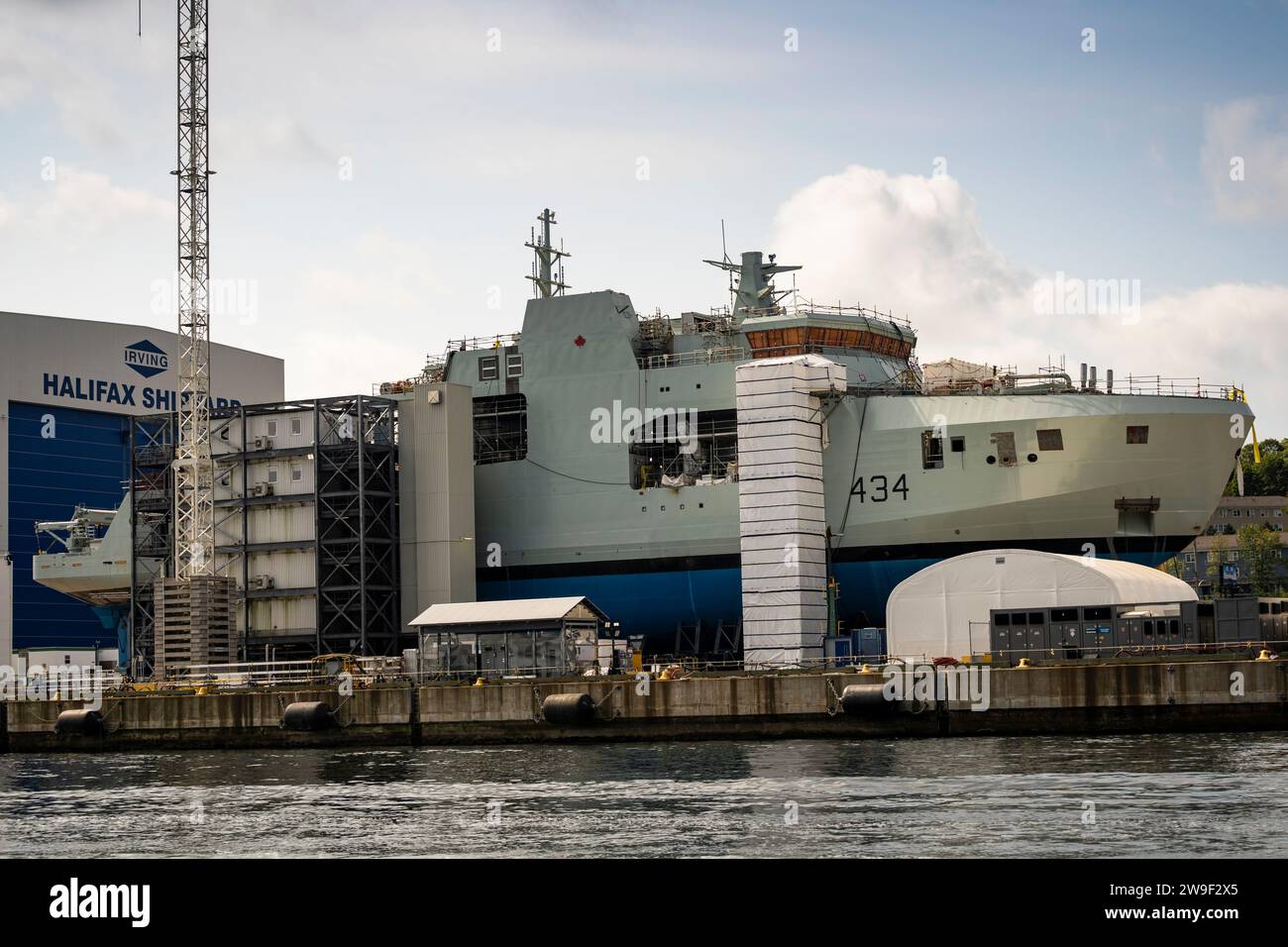 The future HMCS Frederick Rolette under construction at the Halifax ...