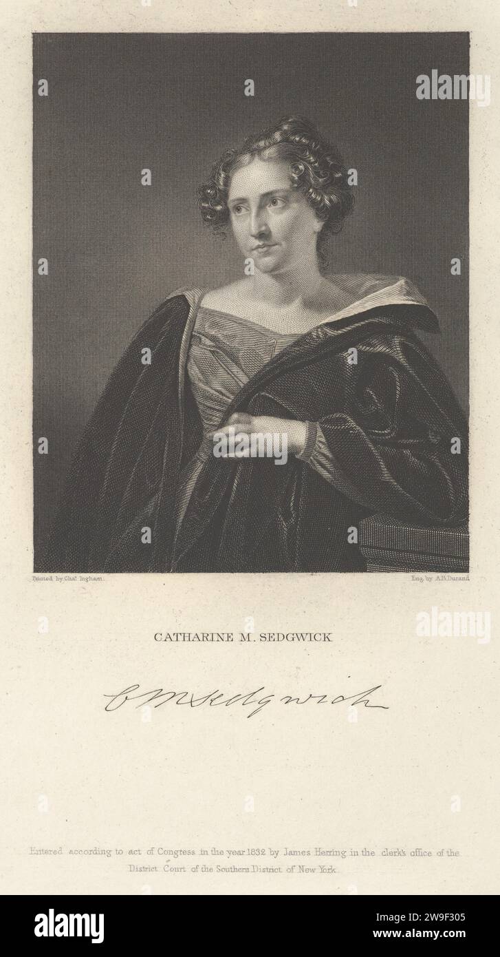 Catherine Maria Sedgwick 1930 by Asher Brown Durand Stock Photo - Alamy