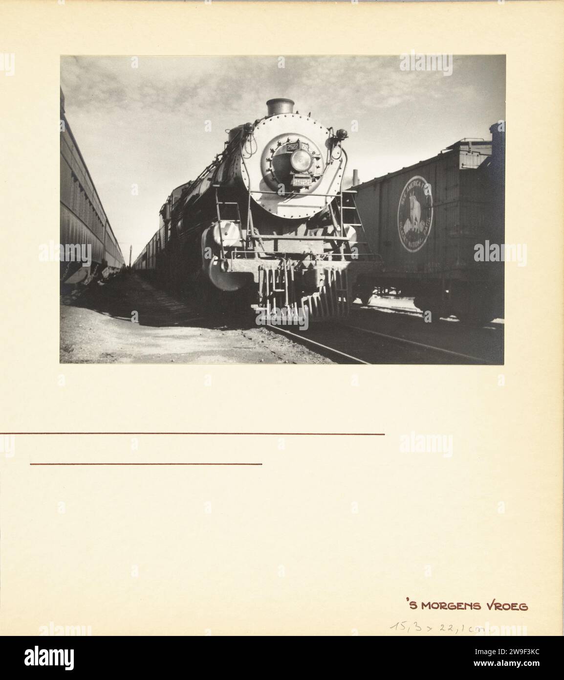 Unknown location in the United States: Locomotief, 1936 photograph ...