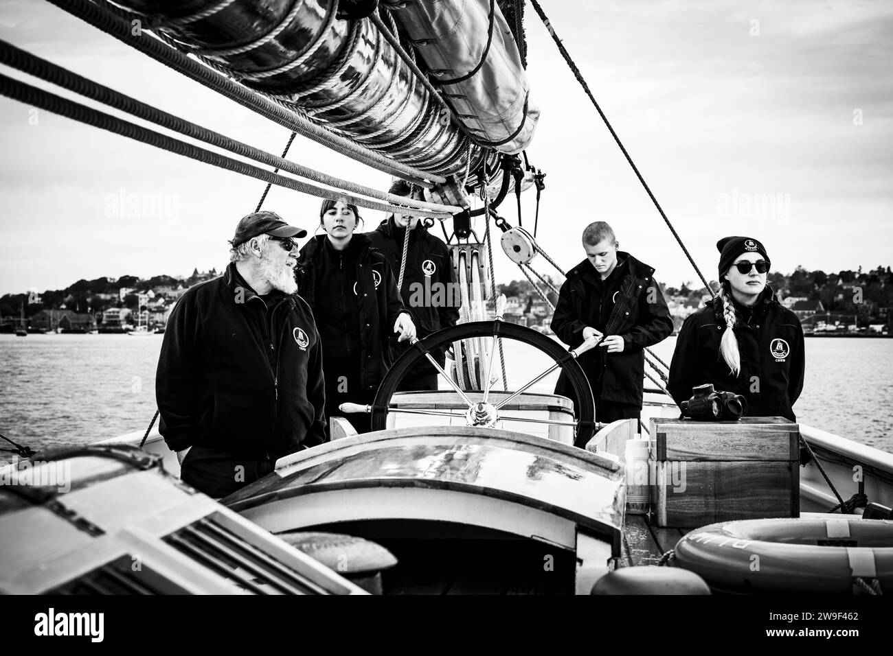 Captain Phil Watson leads his crew from the helm station onboard the ...