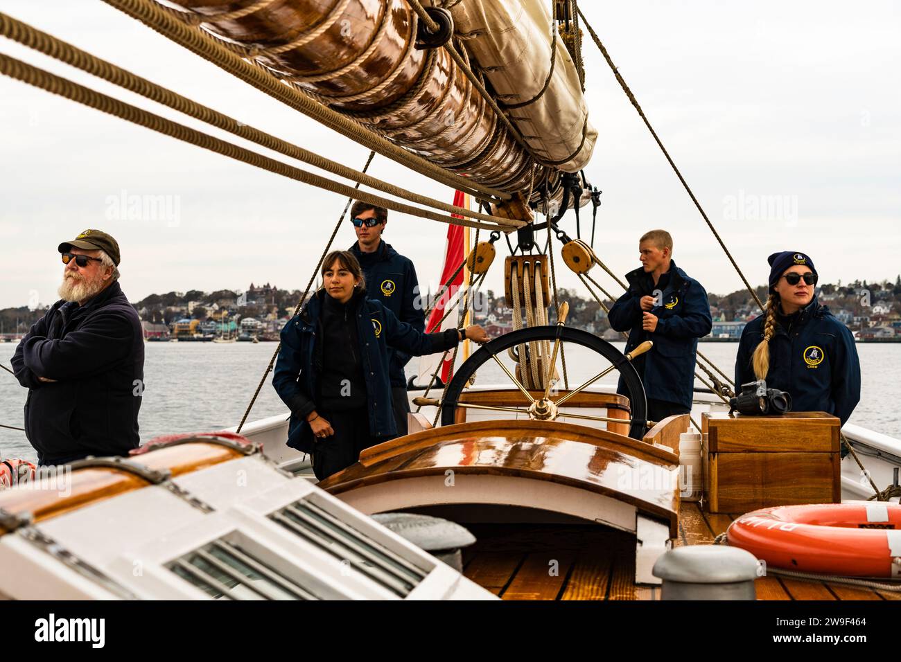 Captain Phil Watson leads his crew from the helm station onboard the ...