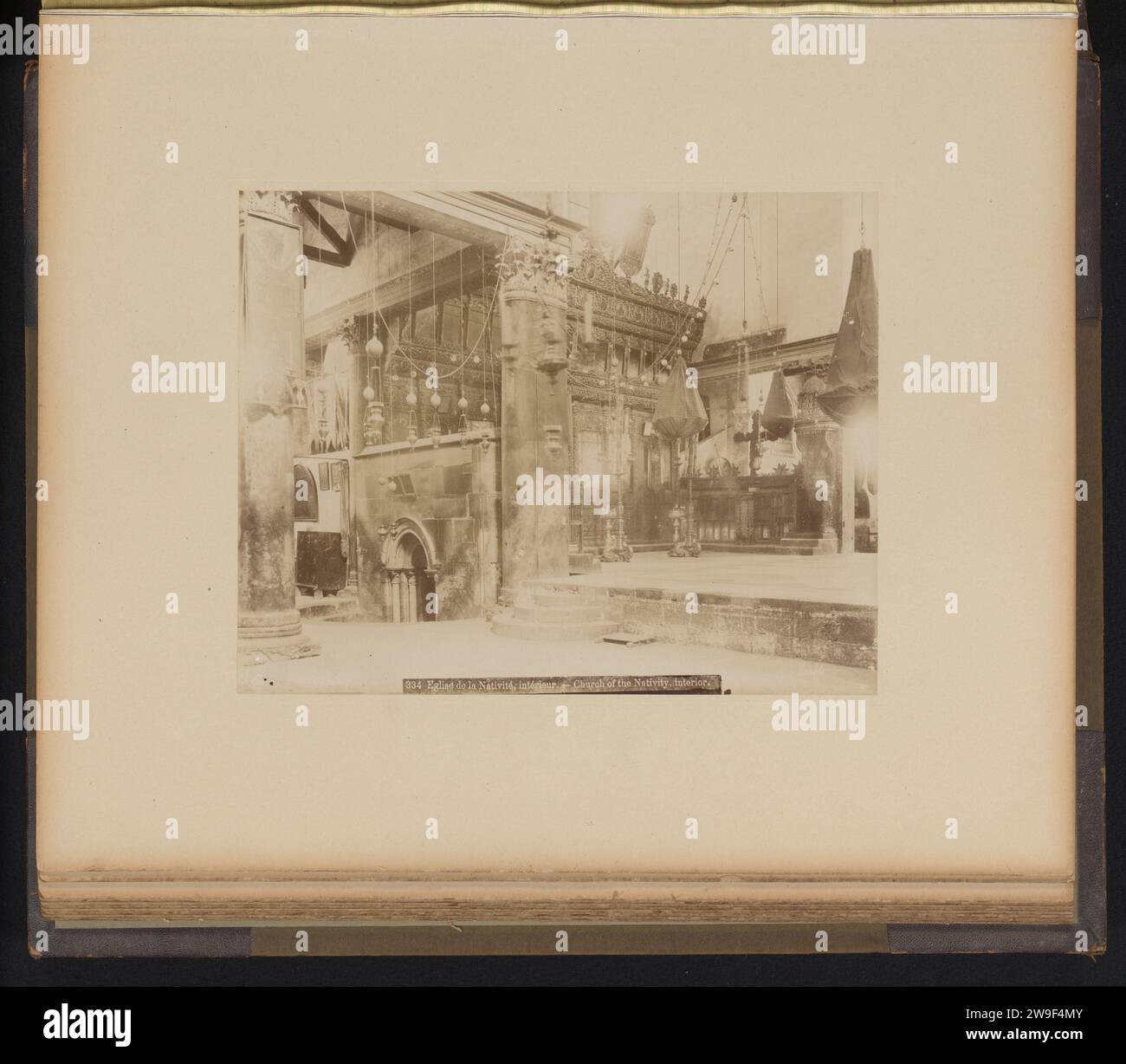 Interior of the birth church in Bethlehem, Félix Bonfils, 1867 - 1885 ...