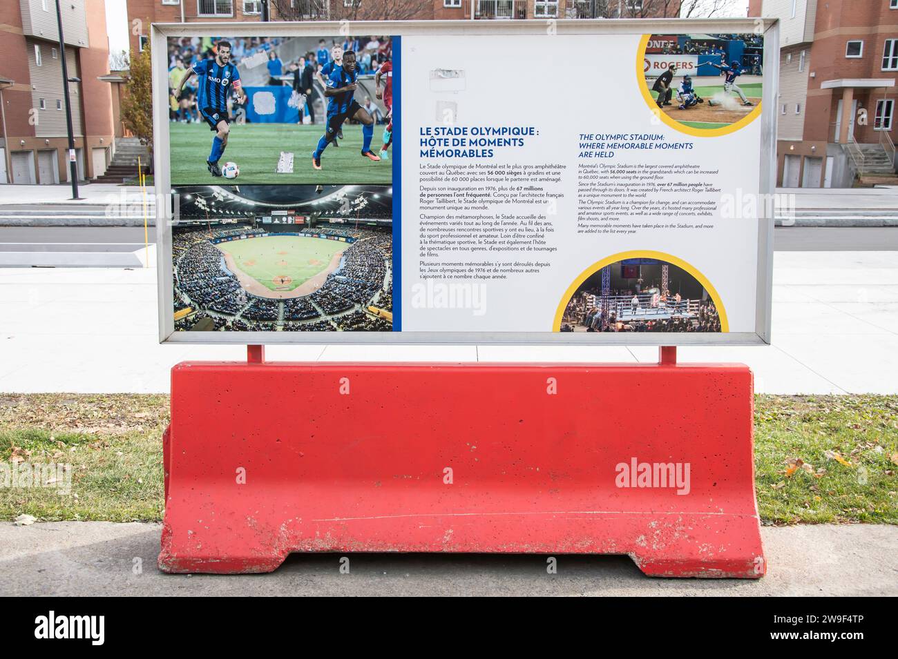 Memorable moments at Olympic Stadium sign in Montreal, Quebec, Canada ...