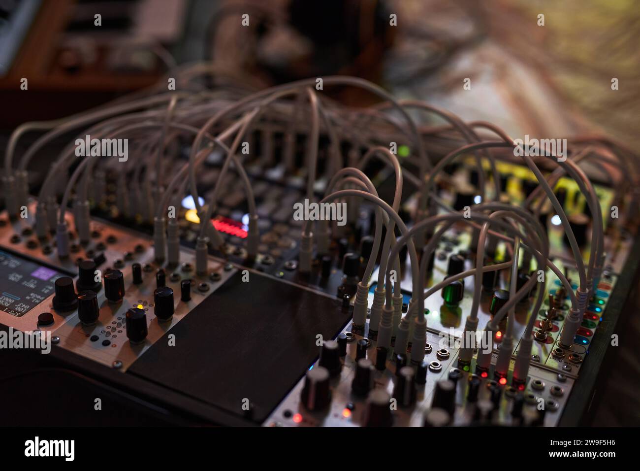 Sound Mixer Board with Wires Stock Photo - Alamy