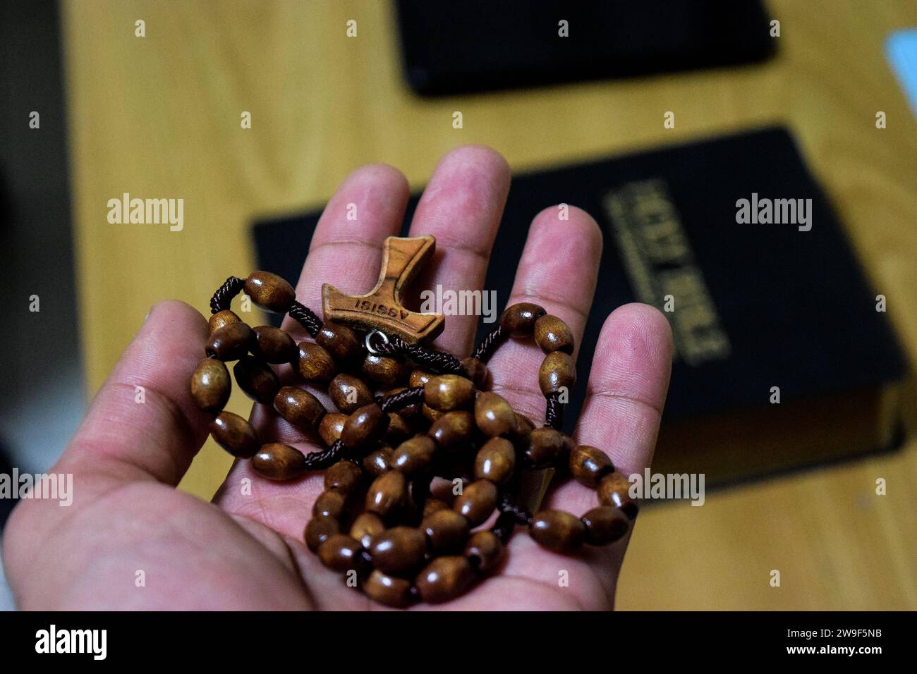 Priest rosary holy bible hi-res stock photography and images - Alamy