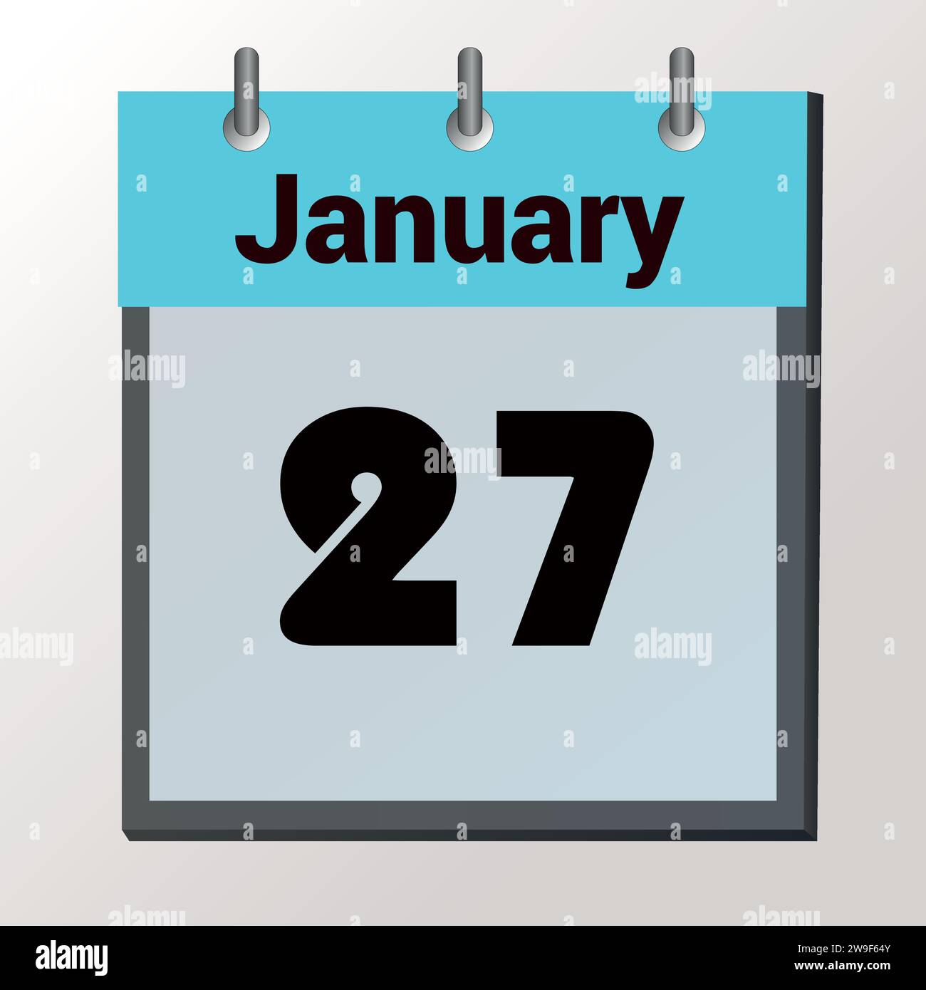 day on the calendar, vector image format, January 27 Stock Vector Image ...