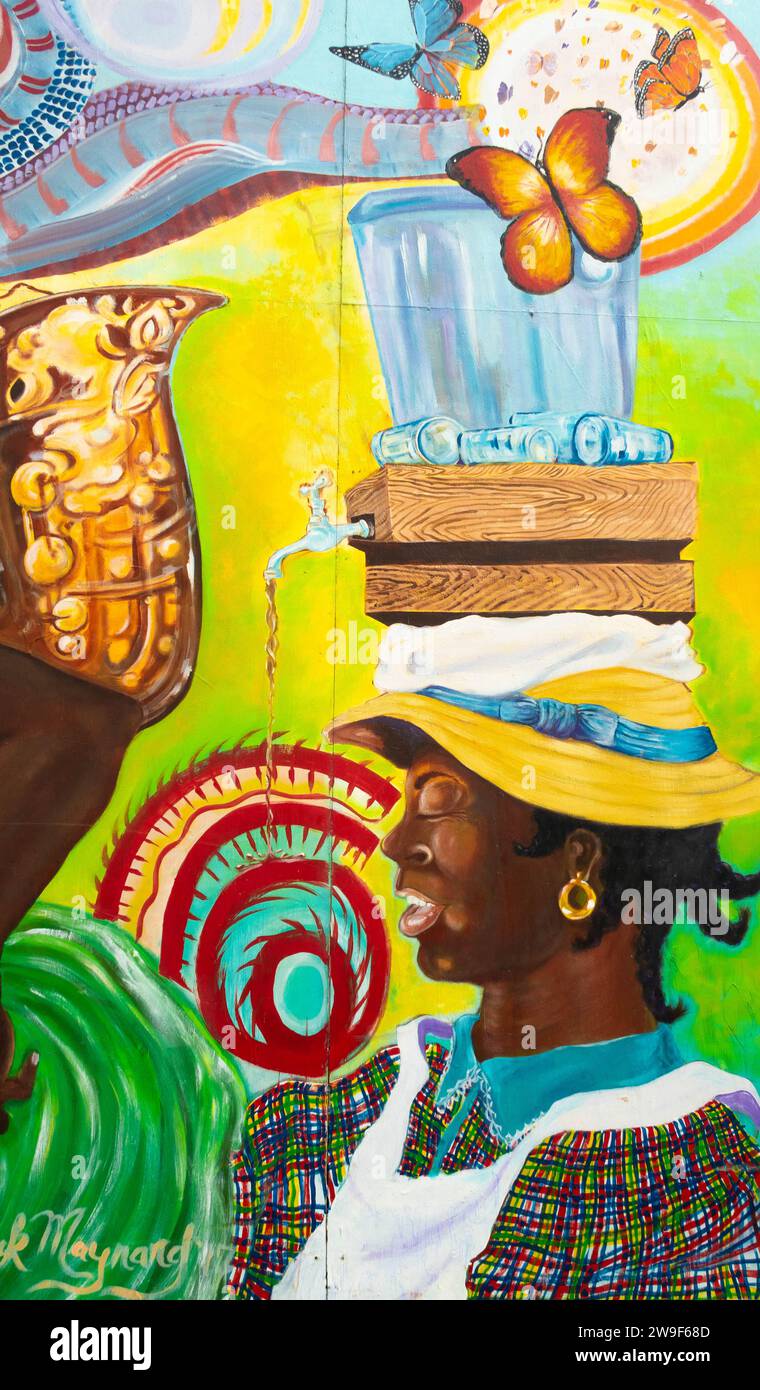 Tracey Williams, Barbadian Artist, mural, paintings on warehouses ...