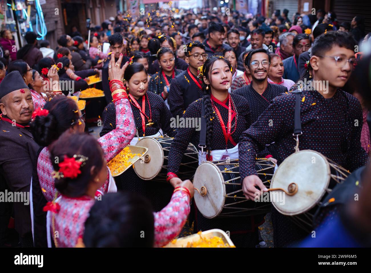 Kathmandu, Nepal. 26th Dec, 2023. People from the Newar community ...