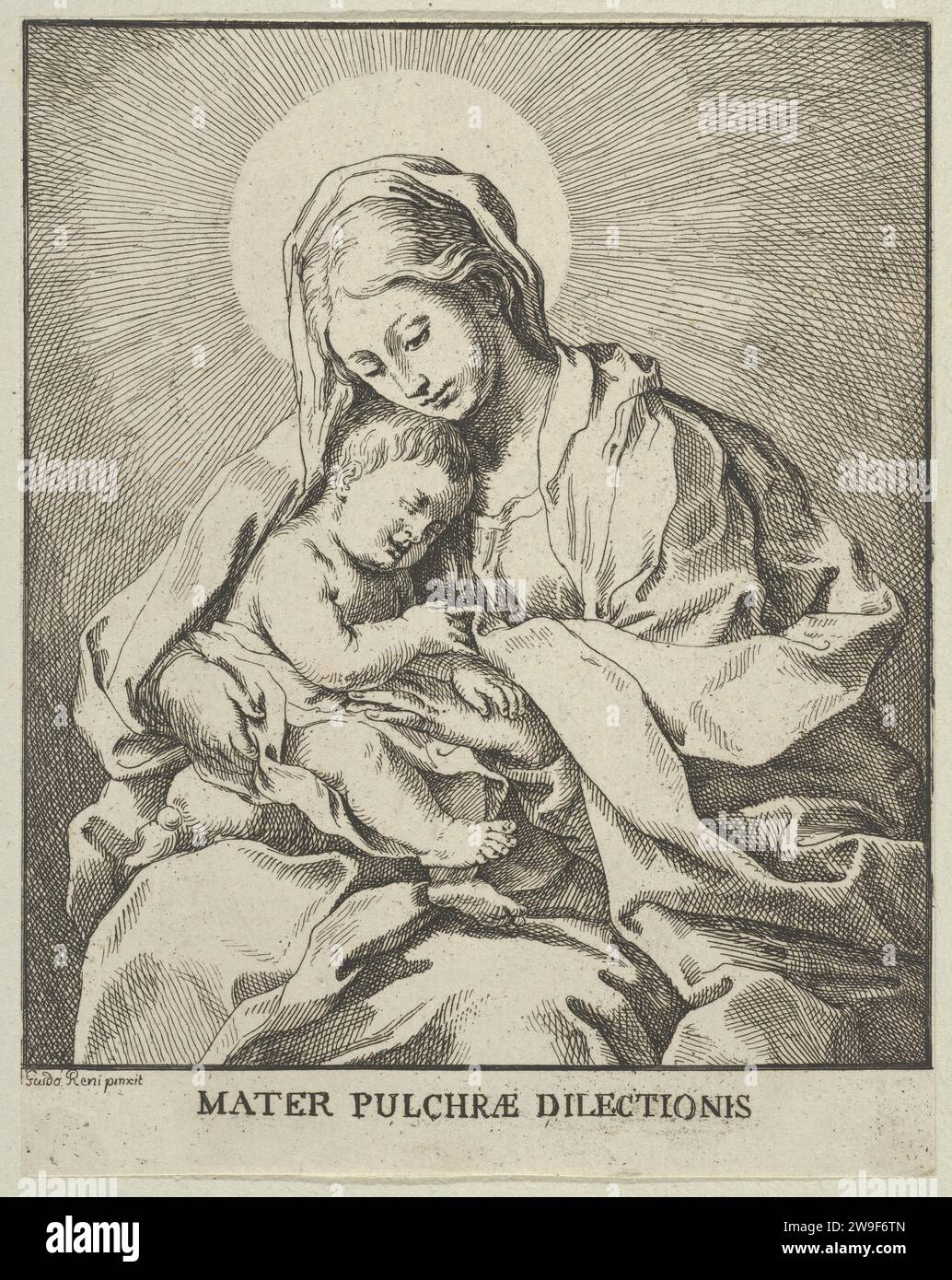 The Virgin holding the infant Christ, after Reni 1951 by Guido Reni ...