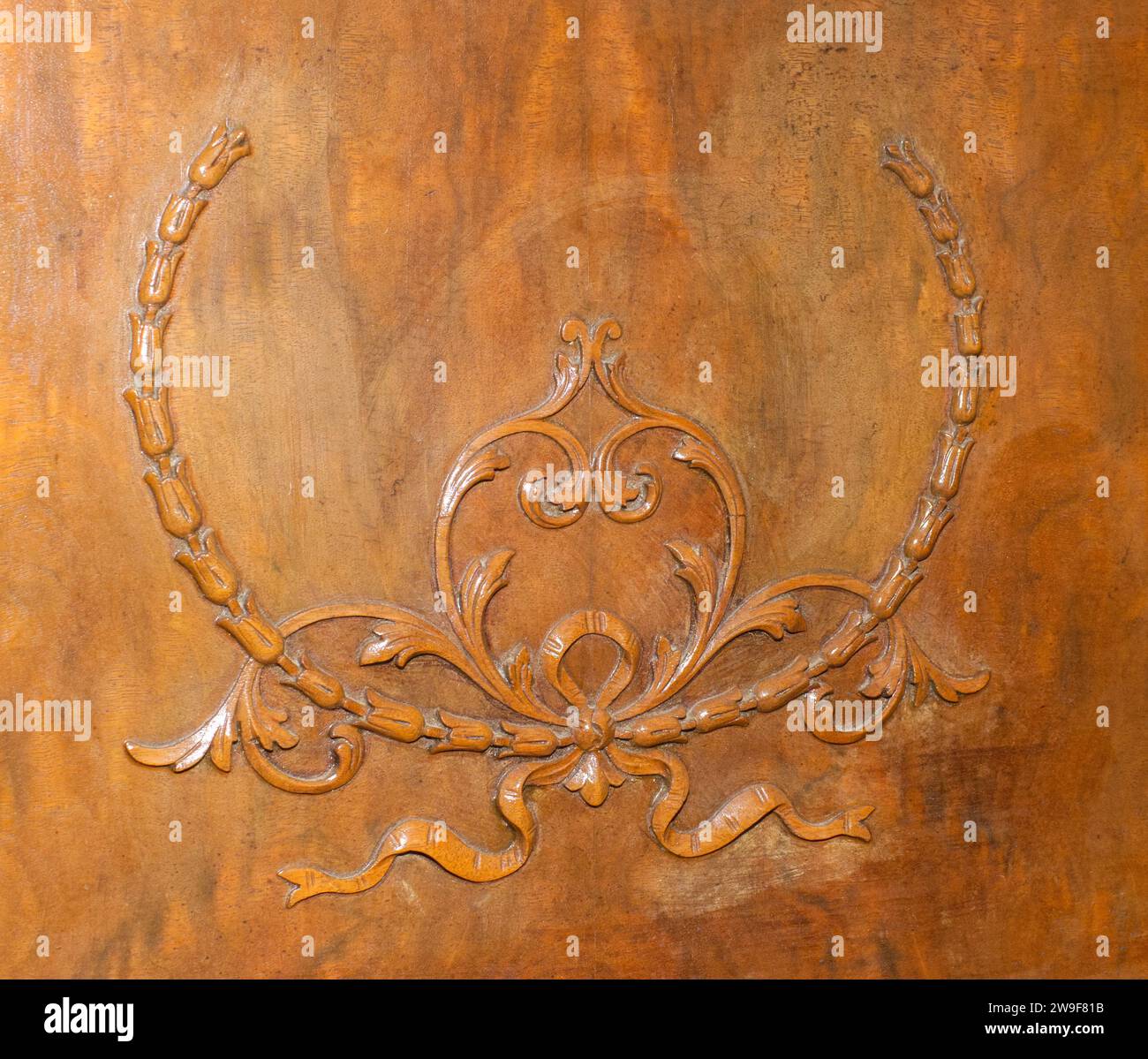 Old wooden upright grand piano original detailed ornate sconce design ...