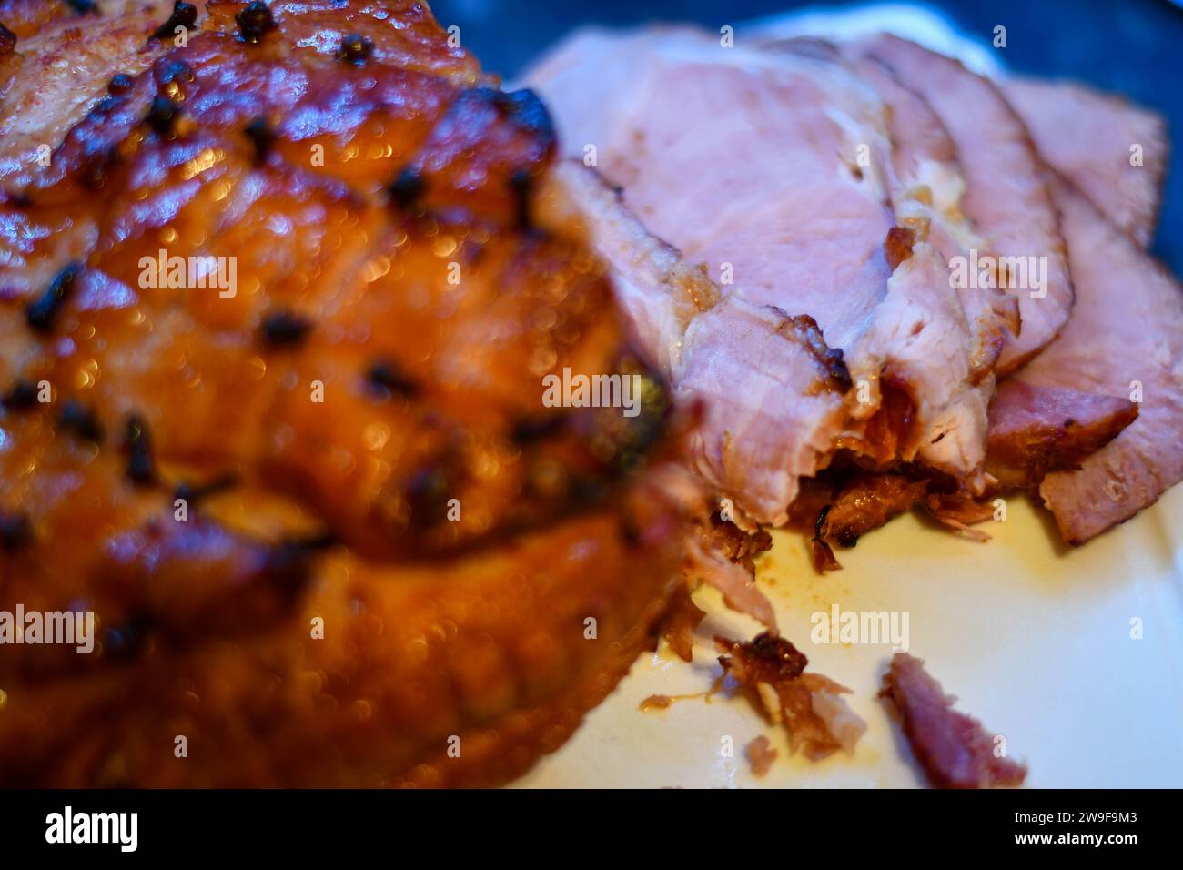 Honey Roast Ham Stock Photo - Alamy