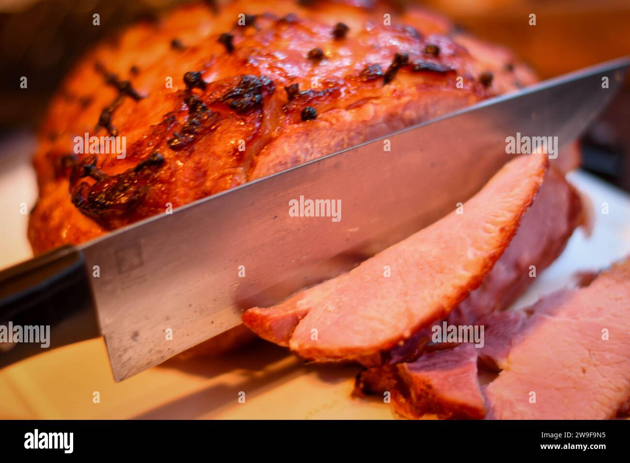 Honey Roast Ham Stock Photo - Alamy