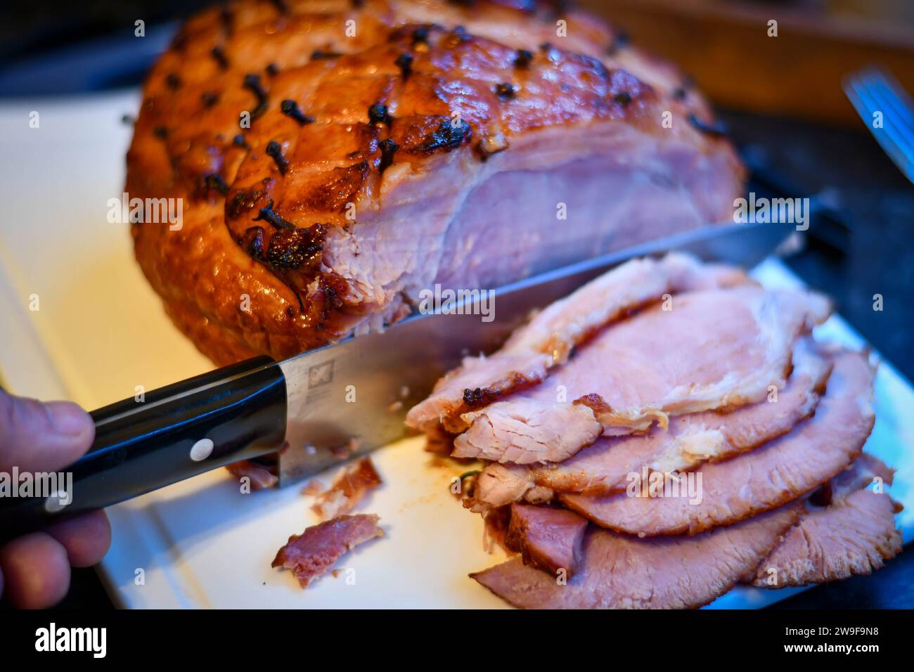 Honey Roast Ham Stock Photo - Alamy
